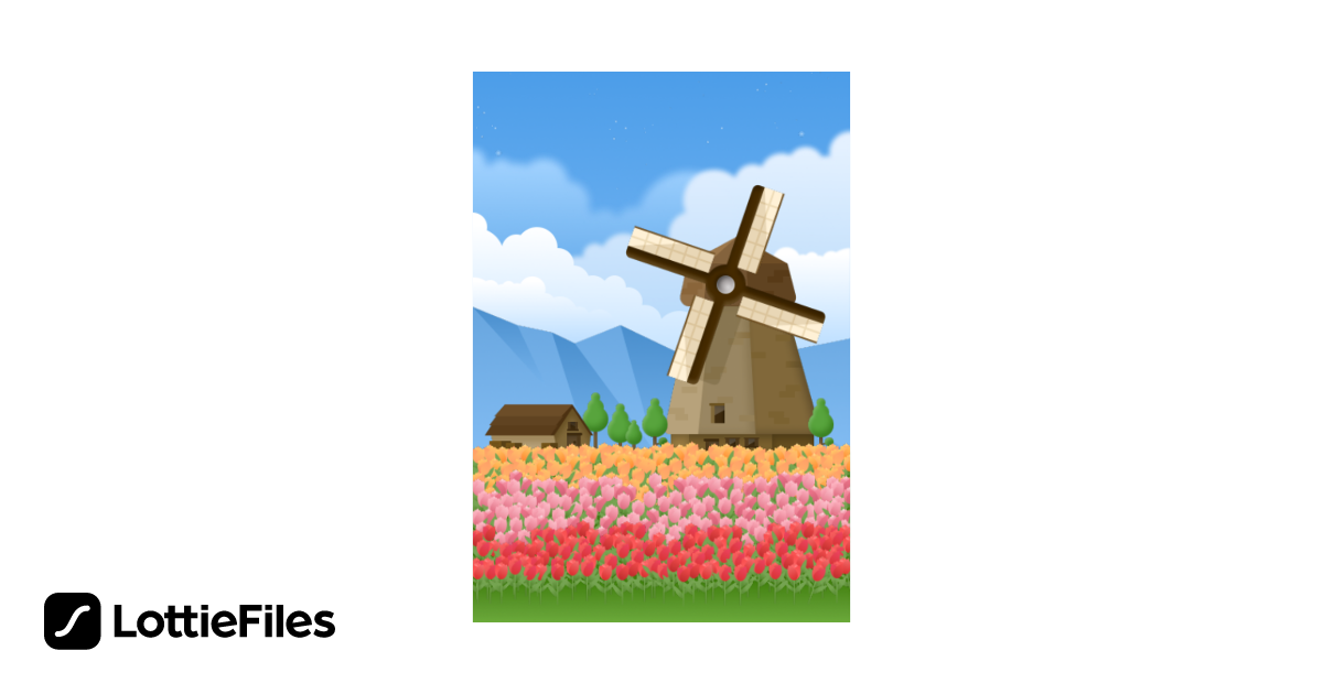 Free Netherlands Scenery Animation by 보밧 | LottieFiles