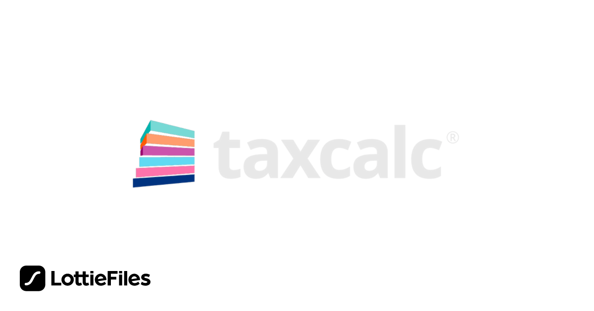 Free TaxCalc logo reveal Animation by Nick | LottieFiles