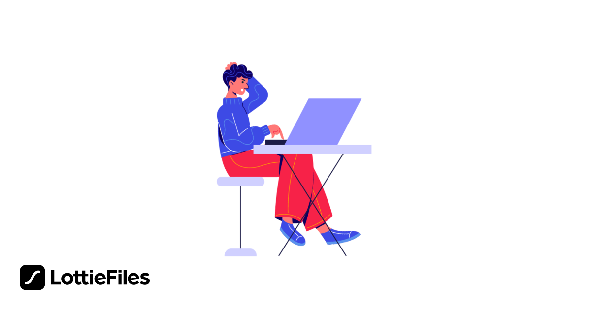 Free Confused man at work Animation by Ovya | LottieFiles