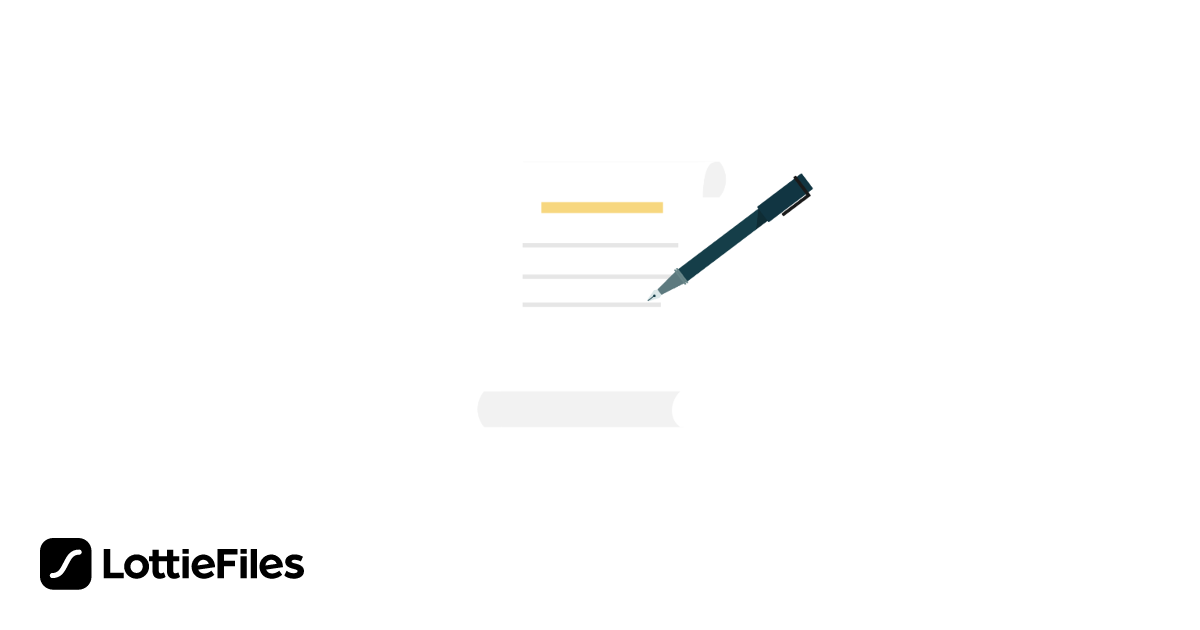 Free Pen writing on paper Animation by Ovya | LottieFiles