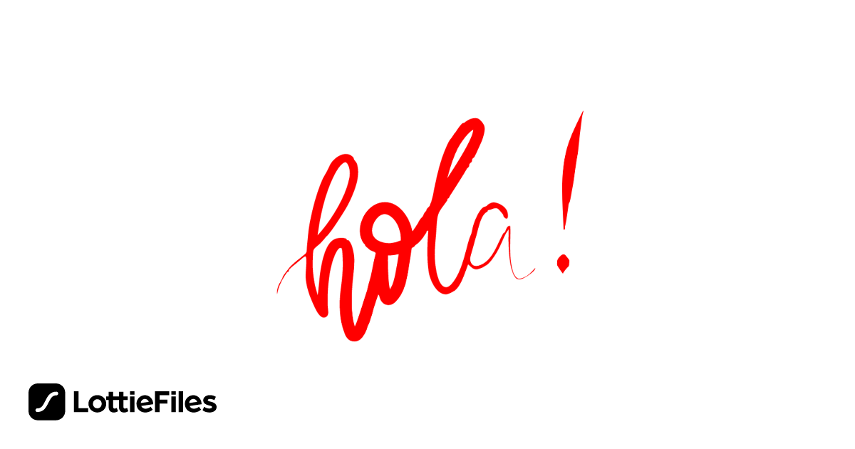 Free Hola Animation by Paul Woodward | LottieFiles