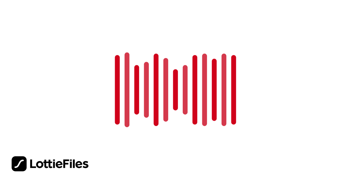 Free Sound wave (red) Animation by Taha Jasim Mohammed | LottieFiles
