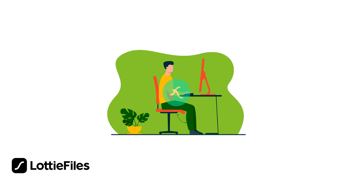 Free Working computer Lottie JSON animation Animation by Weblodge ...