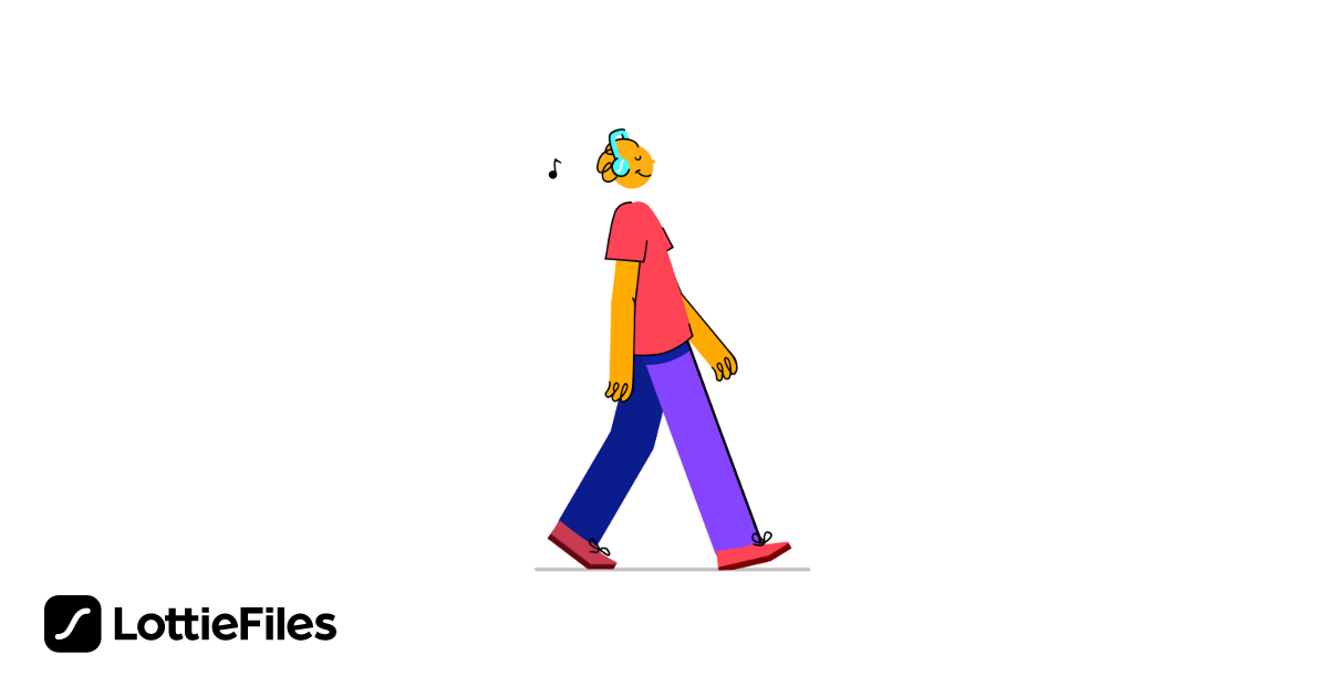 Free Groovy Walk Cycle Animation by David Probst Jr | LottieFiles