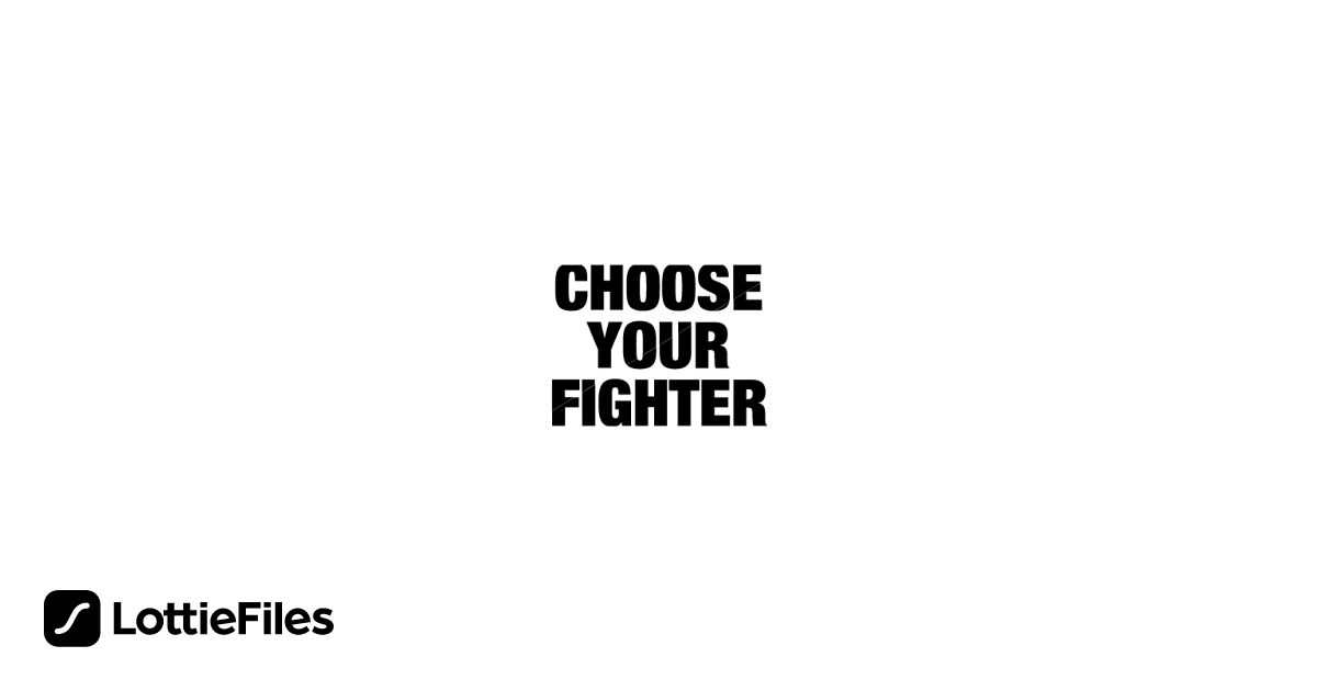Free Sliced Text - Choose Your Fighter Animation by Reksa Andhika ...