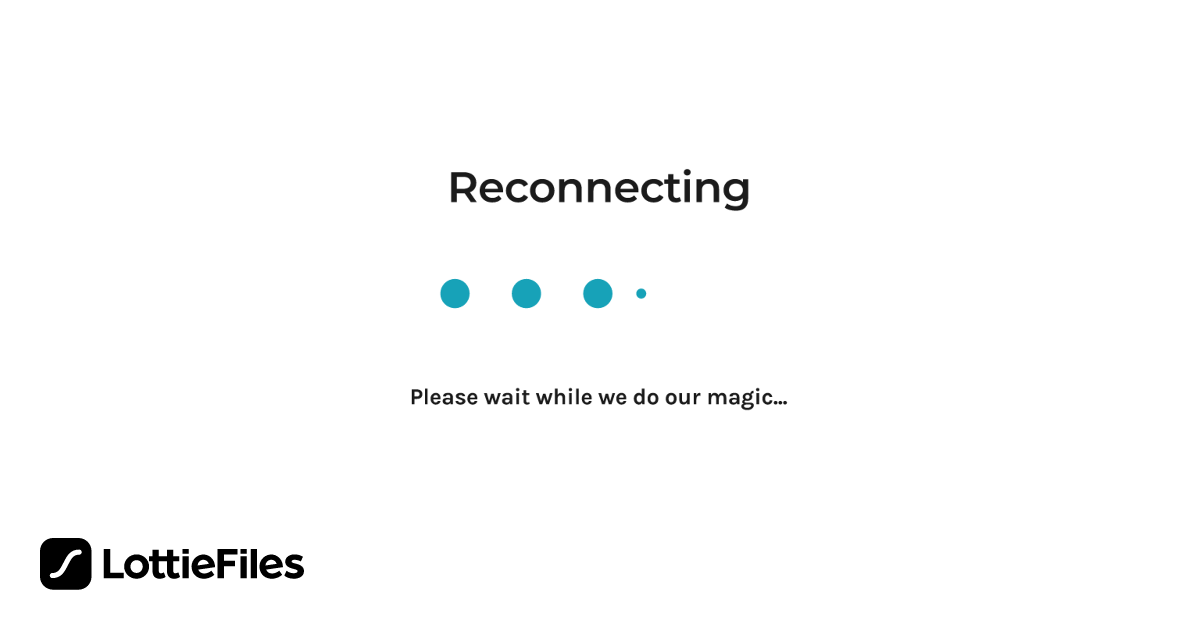 Free Reconnect Screen Animation by Nicholas Pino | LottieFiles
