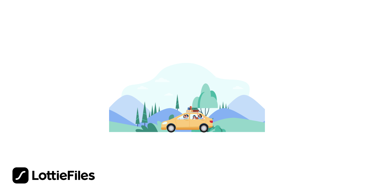 Free Car Trip Animation by Reuben Das | LottieFiles