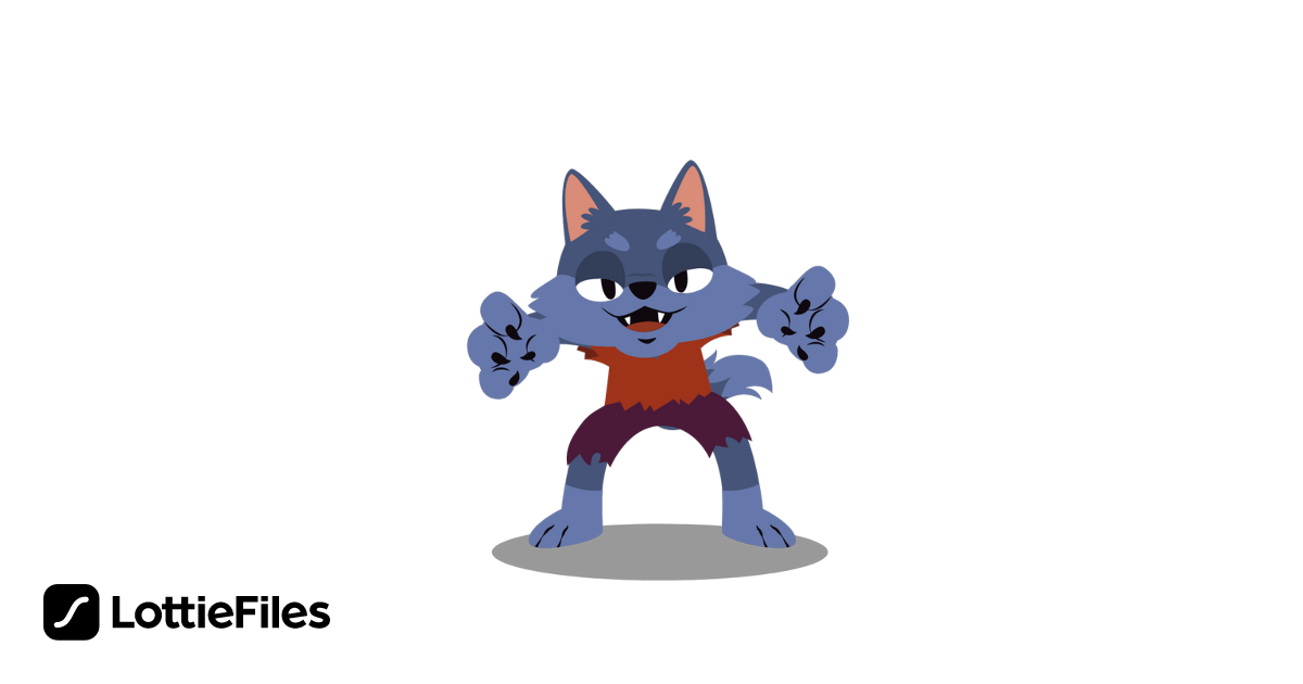 Free Big Bad Wolfie Animation by Brian | LottieFiles