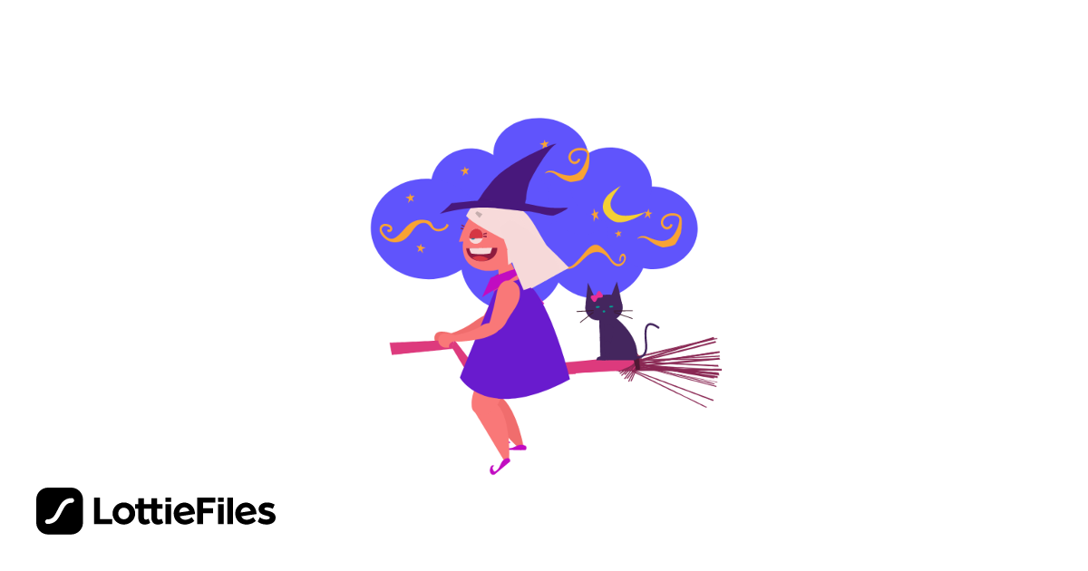 Free Little Witch Animation by Arka | LottieFiles