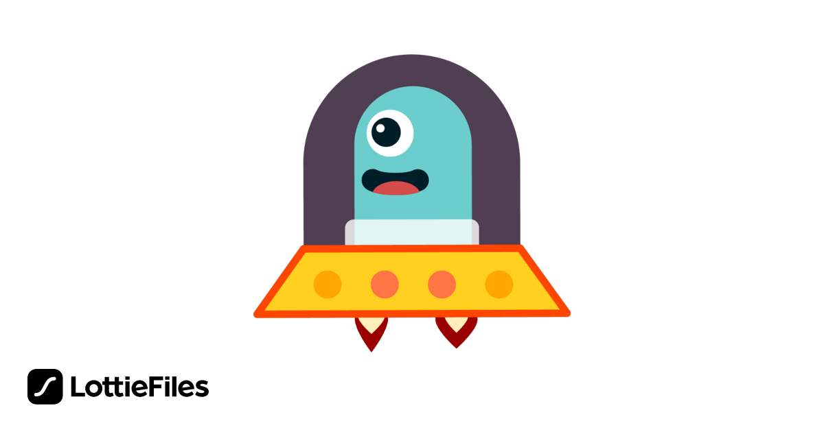 Free Alien in a Spaceship Animation by Gio | LottieFiles