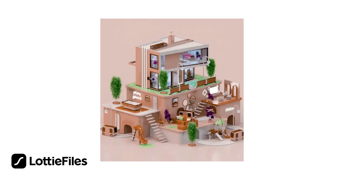 Free 3D Isometric House Animation by Irfan | LottieFiles