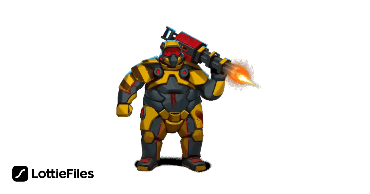 Free Machine Gunner Game Character Animation by Irfan | LottieFiles