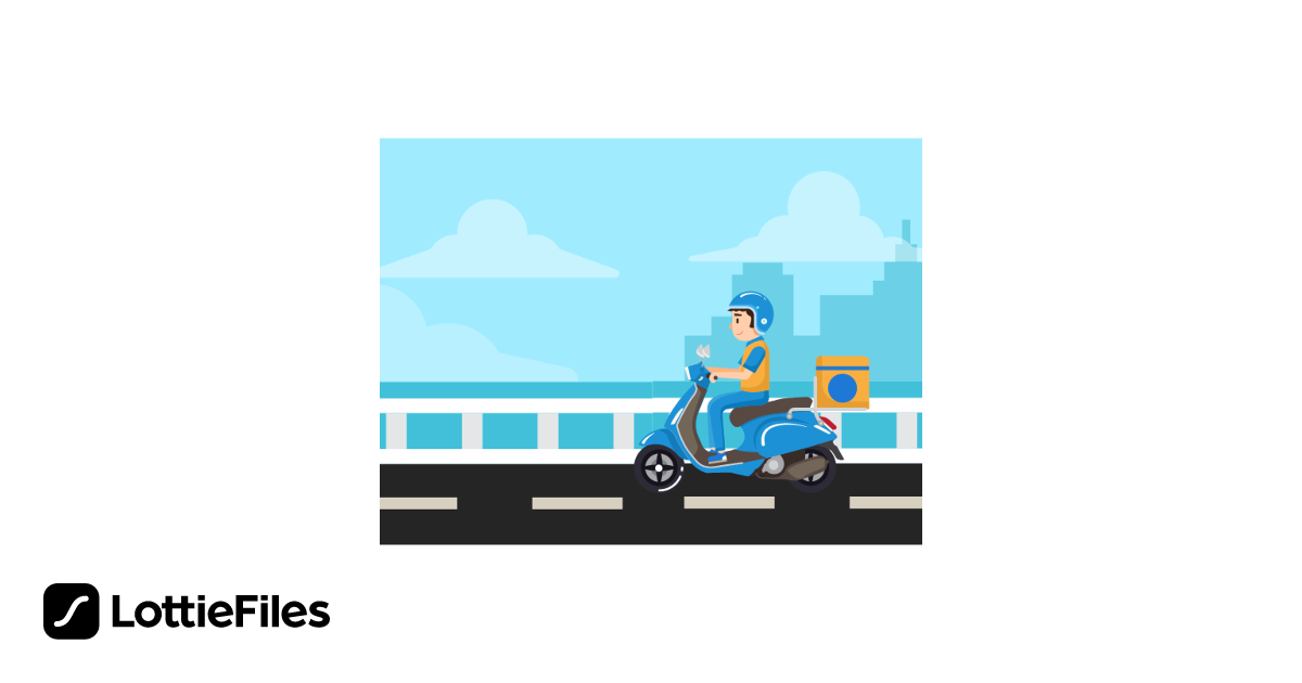 Free Motorcycle delivery Animation by Bayu Febrianto | LottieFiles