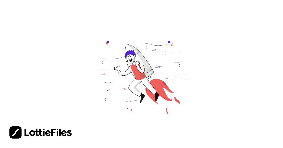 Free Simple Rocket Man Animation by Ujjwal Sittu | LottieFiles