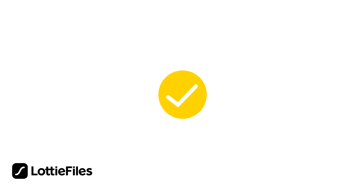 Free Tick yellow Animation by Jon Green | LottieFiles