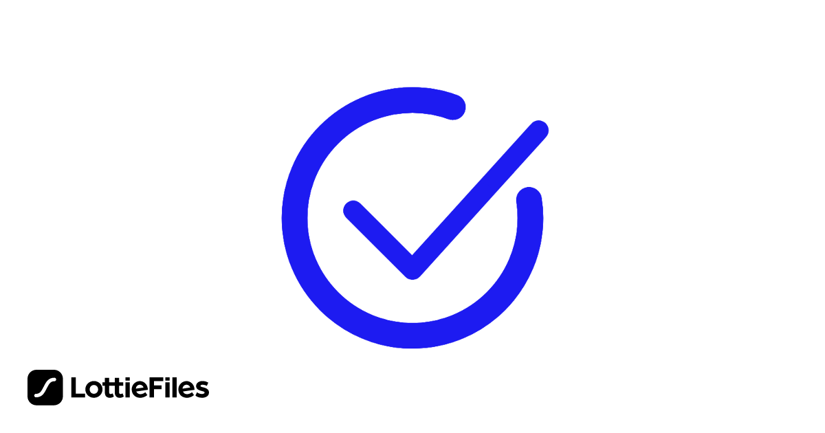 Free blue check mark Animation by Sambridh | LottieFiles