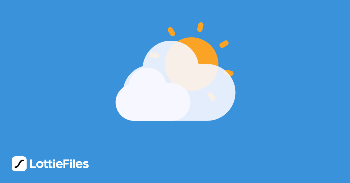 Free Weather icon - Mostly Sunny Animation by Leo Design | LottieFiles