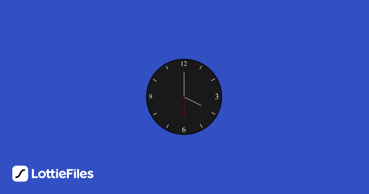 Free Round Clock Anim Animation by Abdul Rahman Hassan | LottieFiles