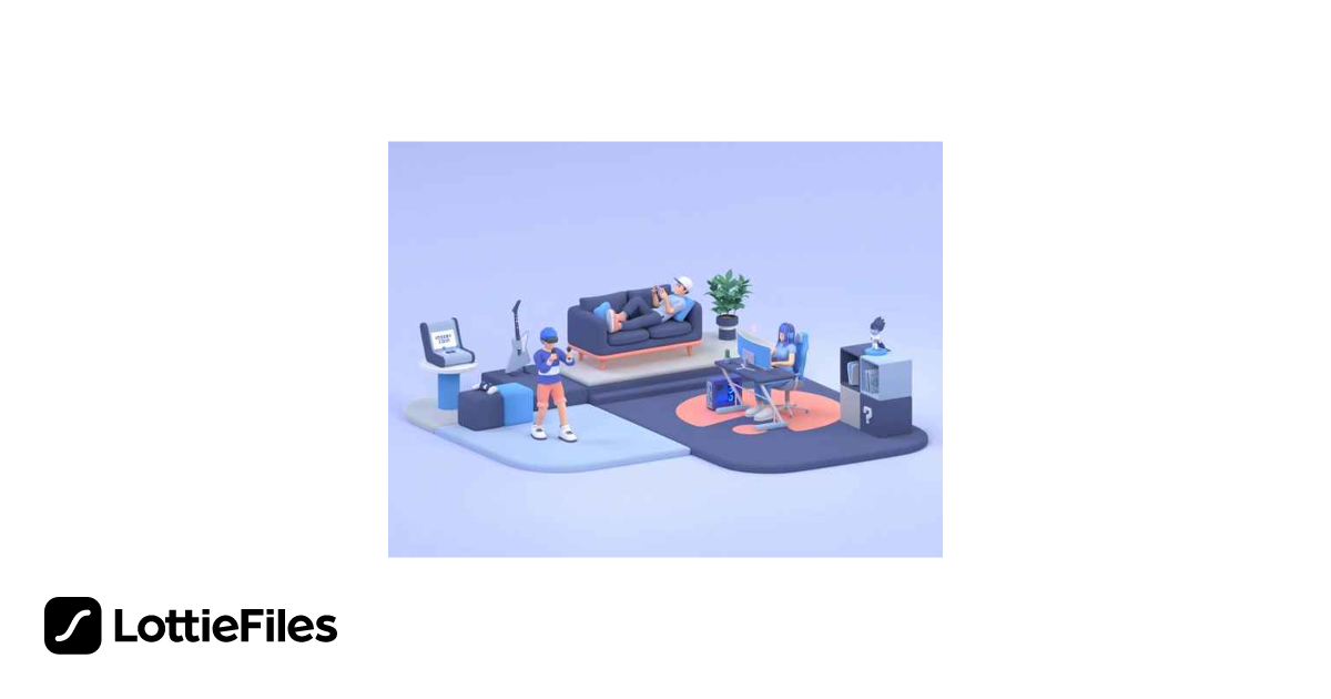 Free 3D Game Room Animation by Irfan | LottieFiles