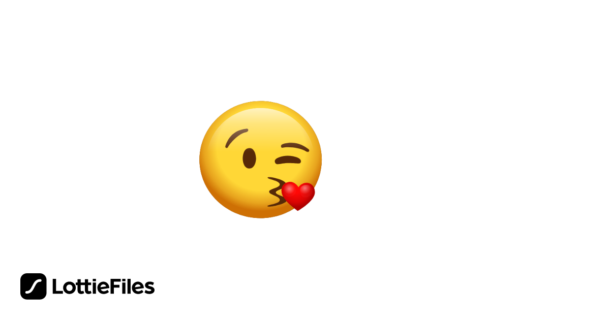 Free Kissing Emoji Animation by jk kim | LottieFiles