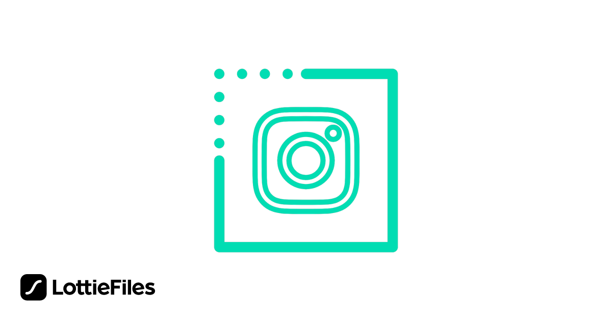 Free Instagram icon Lottie JSON animation Animation by Weblodge ...