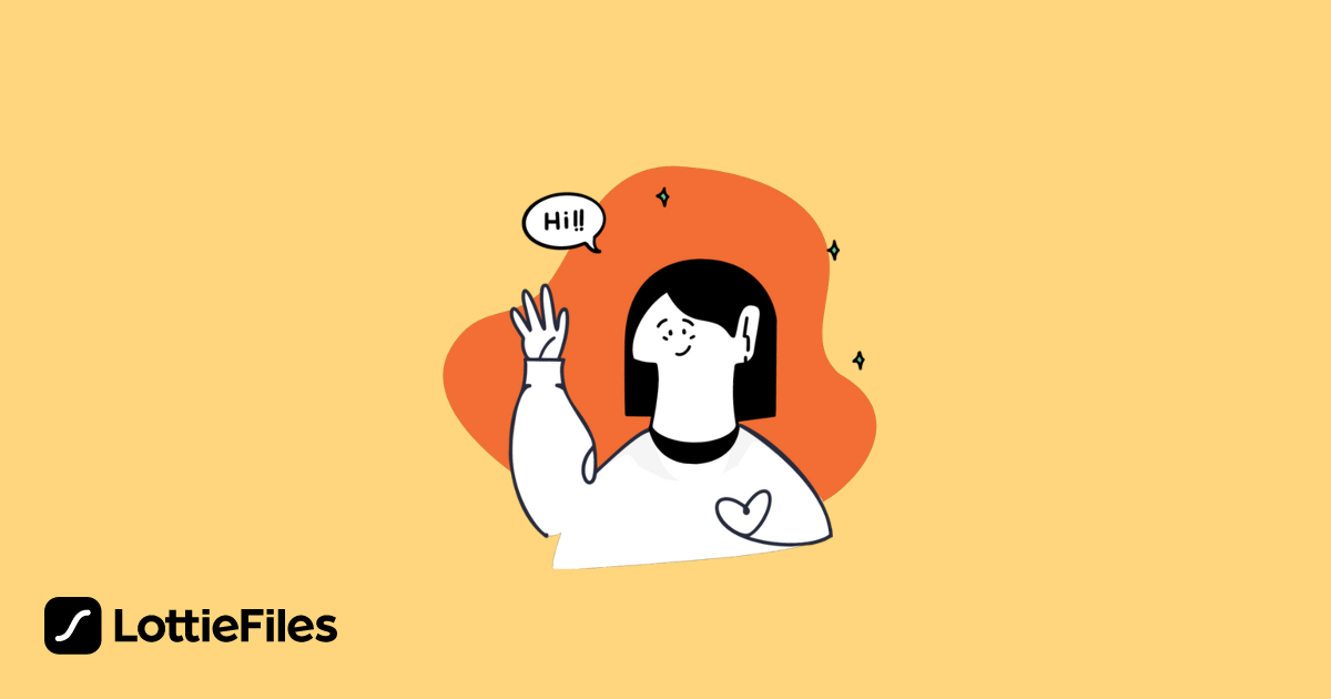 Free Girl saying hi Animation by Sruthi Sundararajan | LottieFiles
