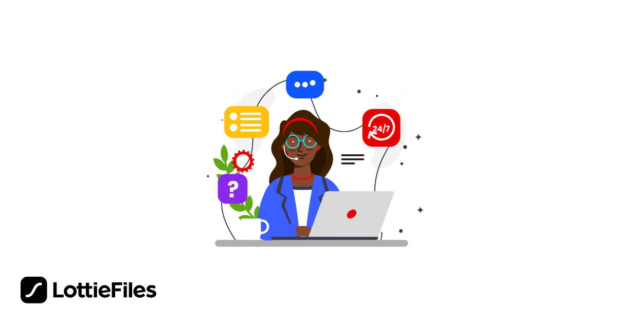 Free customer-service-agent-chatting Animation by MR | LottieFiles