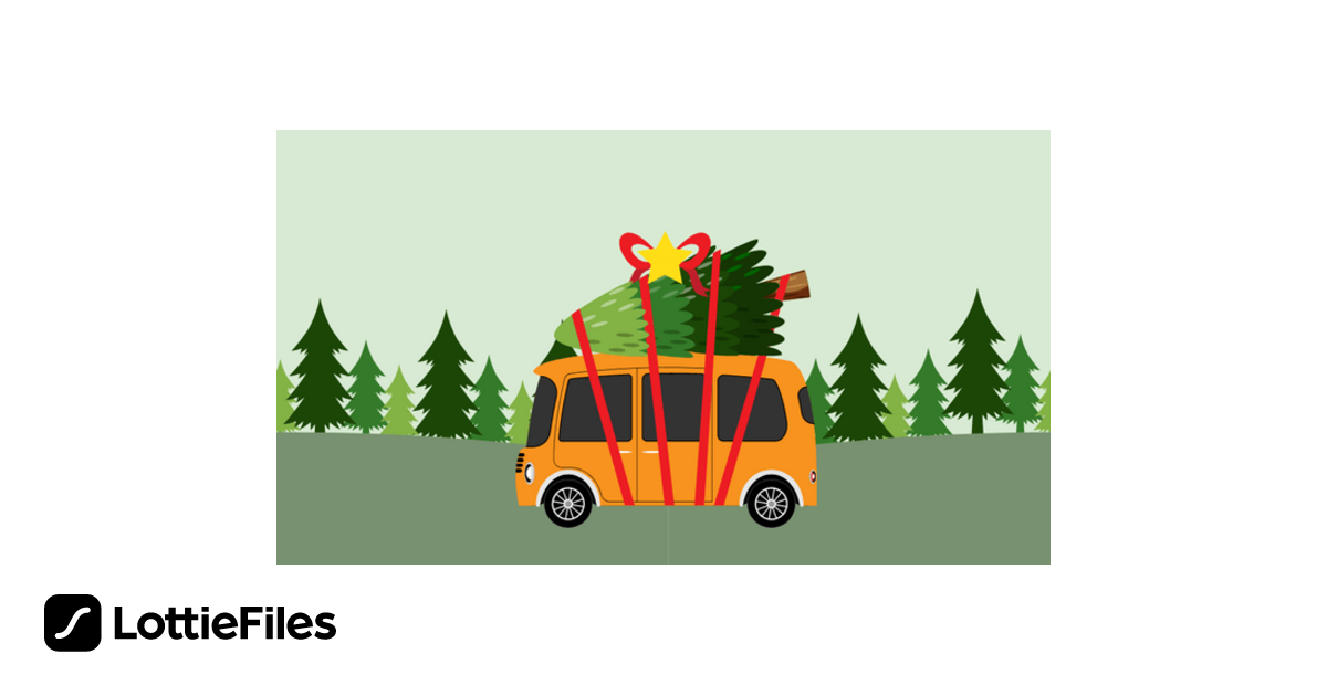 Free Christmas Tree Delivery Animation by Uzair | LottieFiles