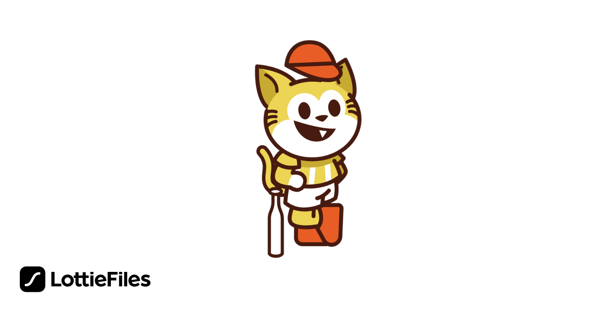 Free Baseball cat animation Animation by Abdul Latif | LottieFiles