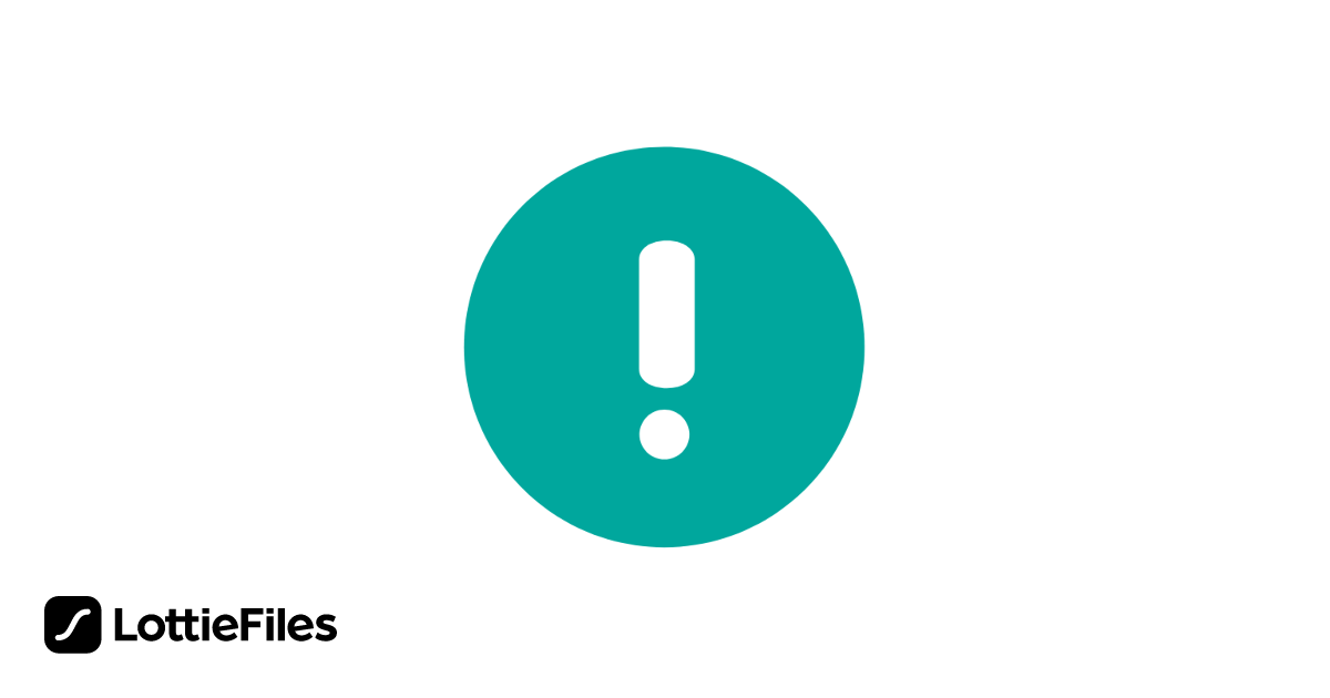 Free Warning in teal Animation by Jean-René | LottieFiles
