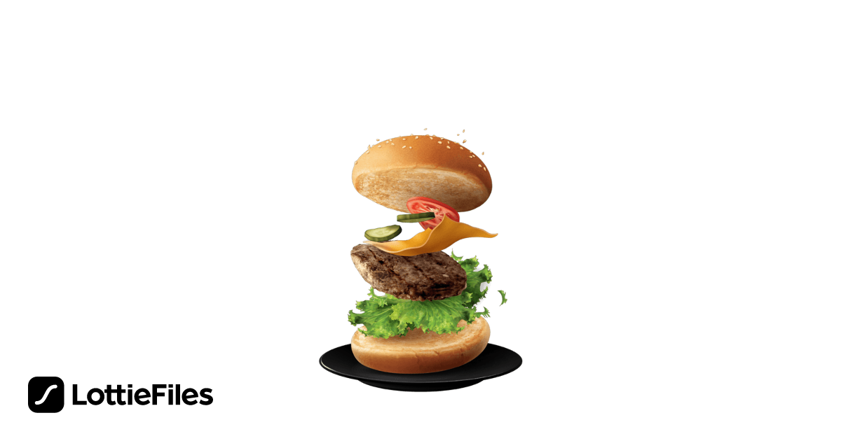 Free Burger Hamburger Fast Food Restaurant Animation by osama | LottieFiles