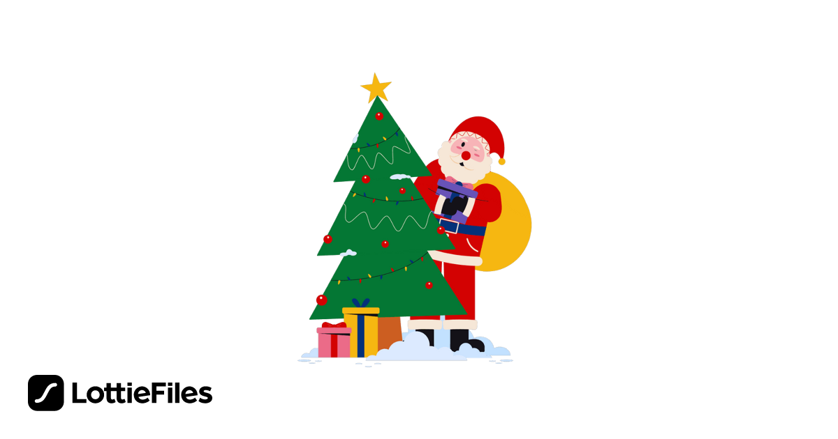 Free Christmas Tree with santa hide Animation by Doodly | LottieFiles