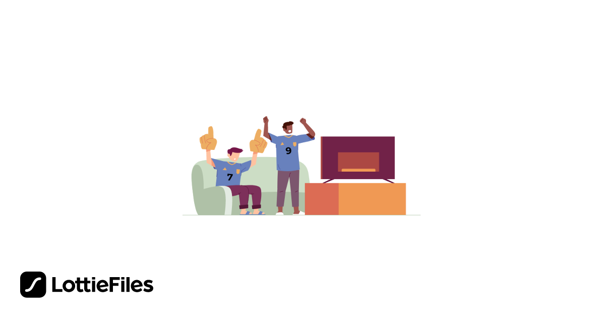 Free Sport fans watching match on tv Animation by Abdul Latif | LottieFiles