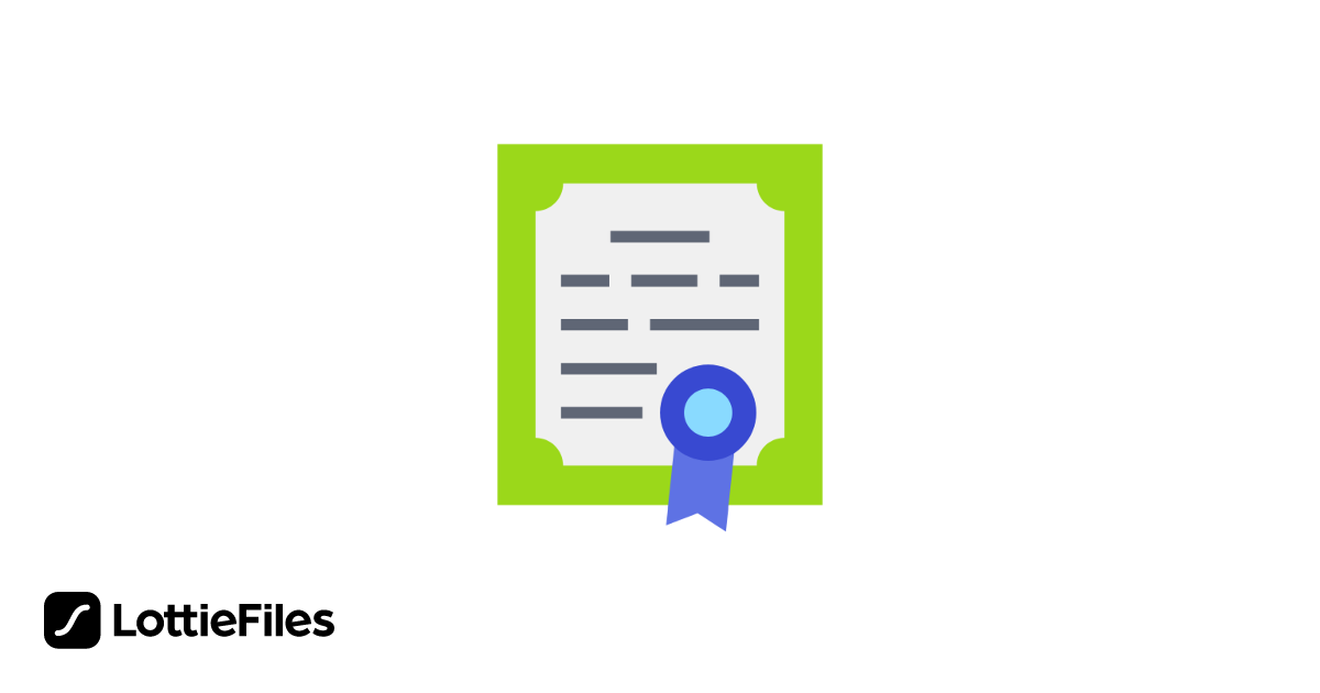 Free Certificate Animation by Lisha Chen | LottieFiles