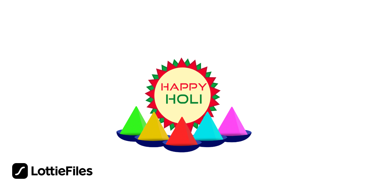 Free Holi Greeting Animation by Akash Gupta | LottieFiles