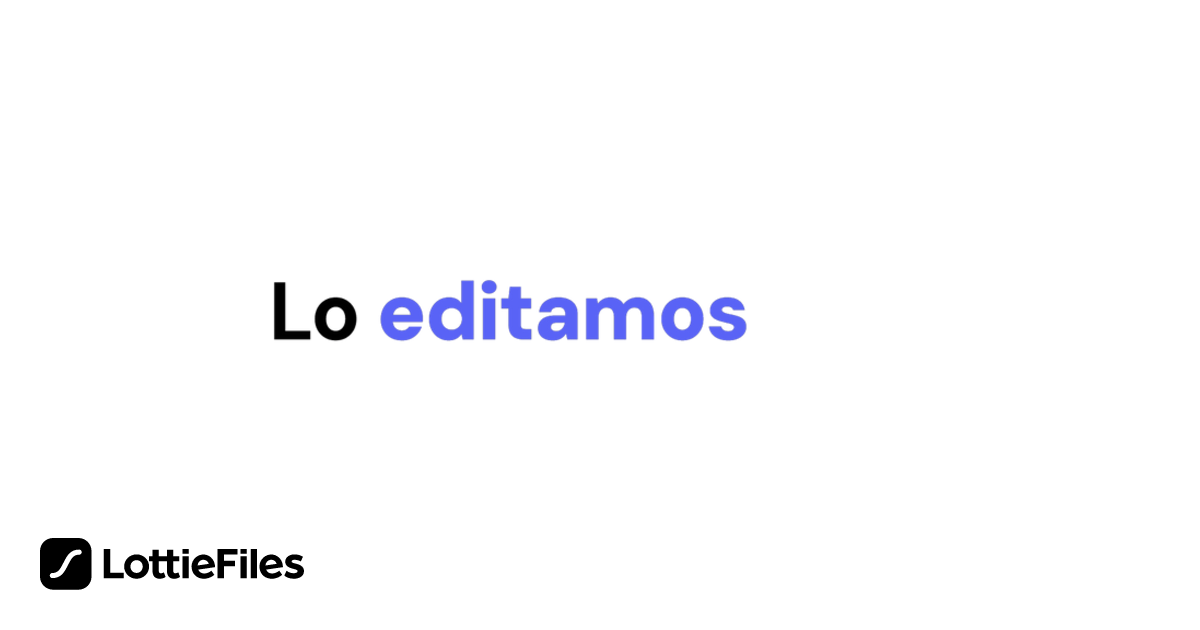 Free Editorial Text Animation by Andrés Sathya | LottieFiles