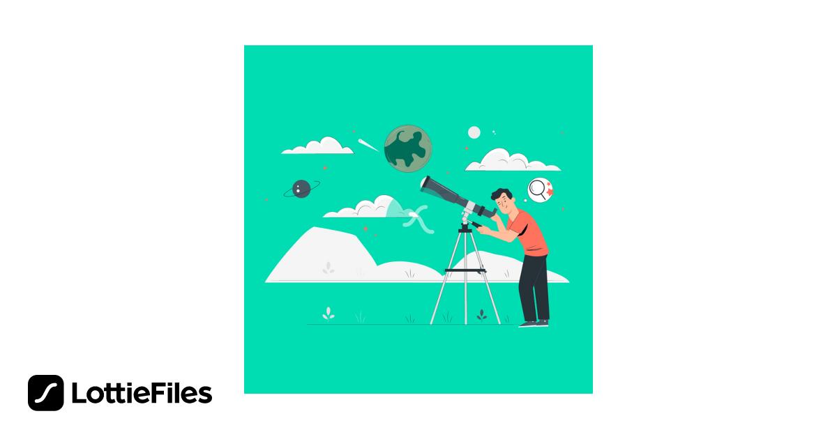 Free Space exploration Lottie JSON animation Animation by Weblodge ...