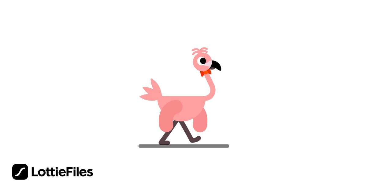 Free Walking Flamingo Animation by Bashir | LottieFiles