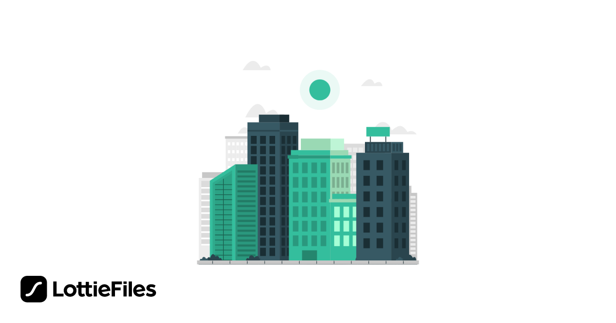 Free color rework of building Animation by Joel | LottieFiles