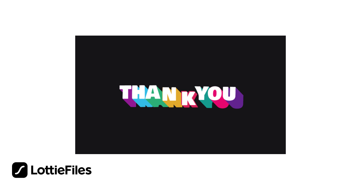 Free Thank you Animation by Gautam Gohel | LottieFiles