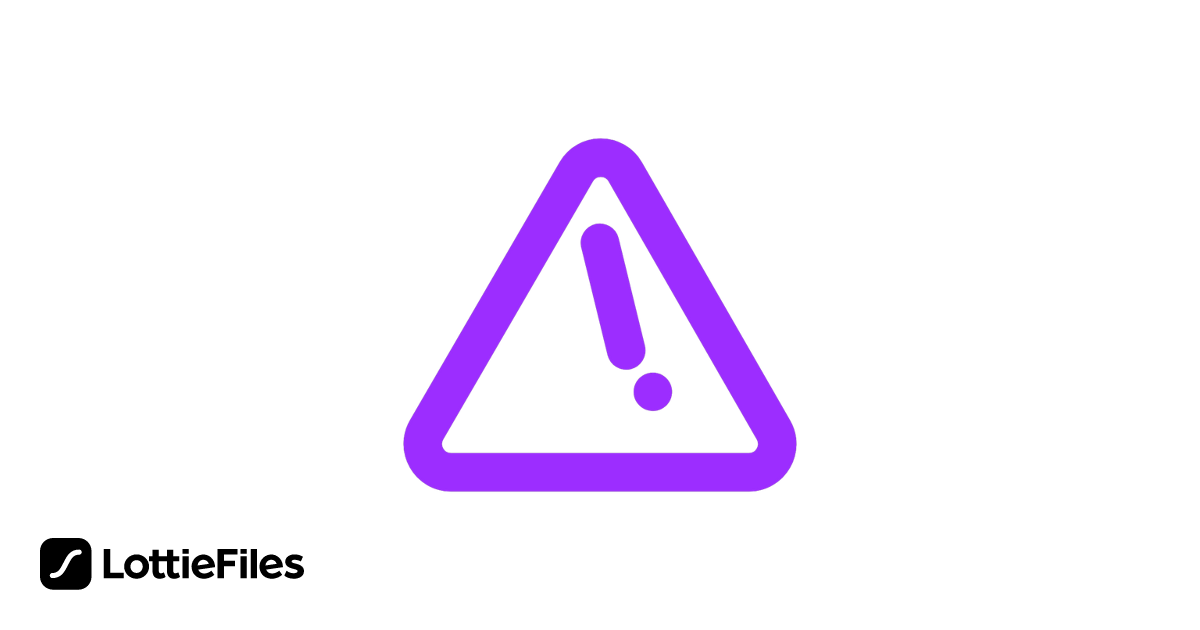 Free Warning Triangle Icon Animation by Zayn | LottieFiles