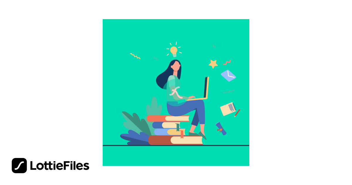 Free Student with laptop Lottie JSON animation Animation by Weblodge ...