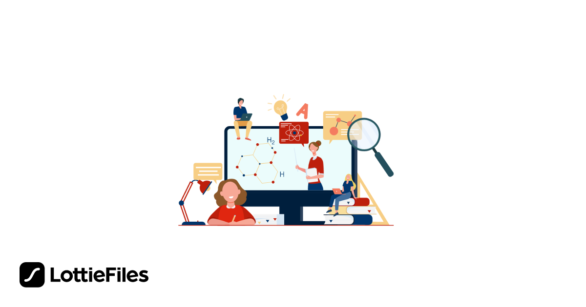 Free Kids learning at school Animation by Nicole Riegler | LottieFiles