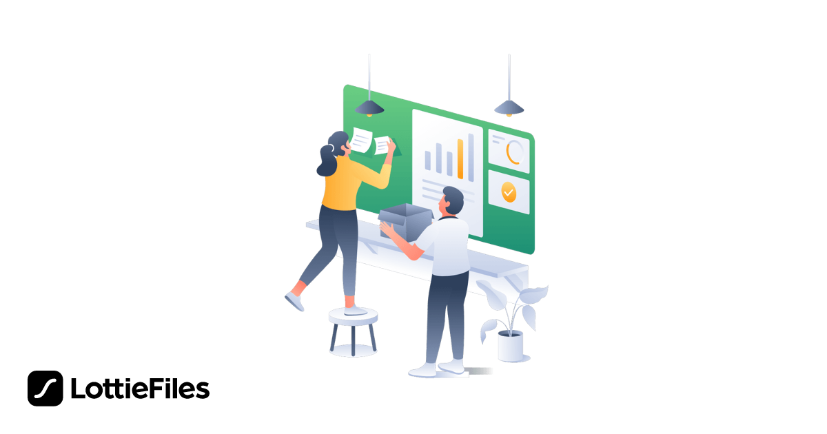 Free Team working with results Animation by Faisal | LottieFiles