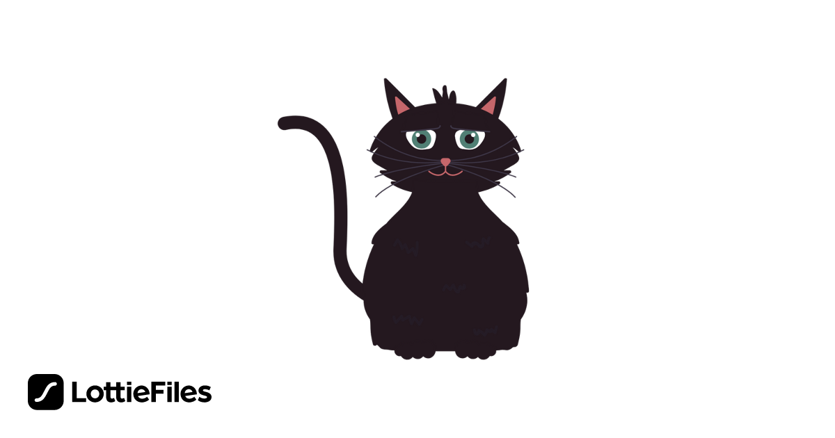 Animación gratuita de Animation - black cat Mia por YAN | LottieFiles