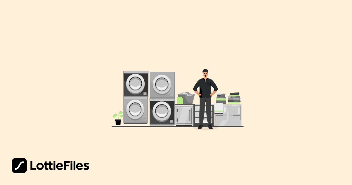 Free Corporate Laundry & Dry Cleaning Animation by DCE | LottieFiles