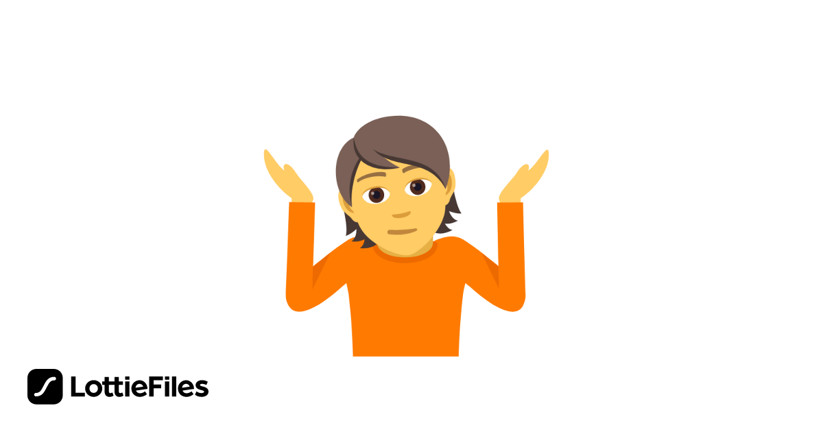 Free The JoyPixels Person Shrugging Animated Emoji Animation by Joy ...