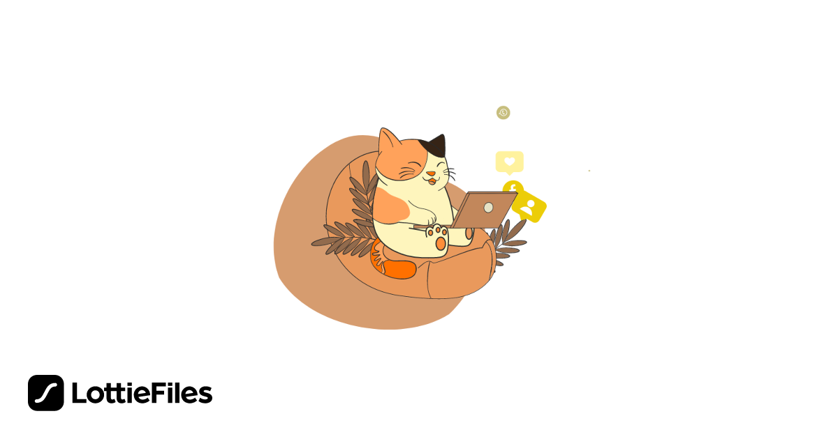 Free Cute cat works (Brown Version) Animation by Senia | LottieFiles