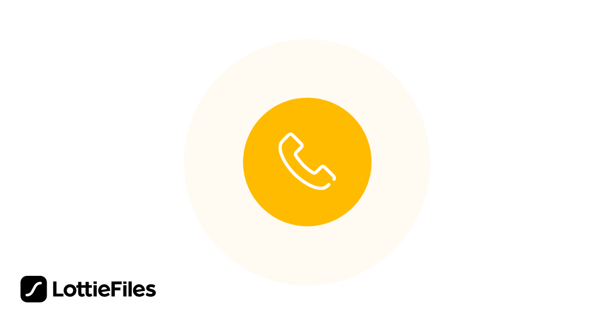 Free Call Button Yellow Animation by Matt | LottieFiles