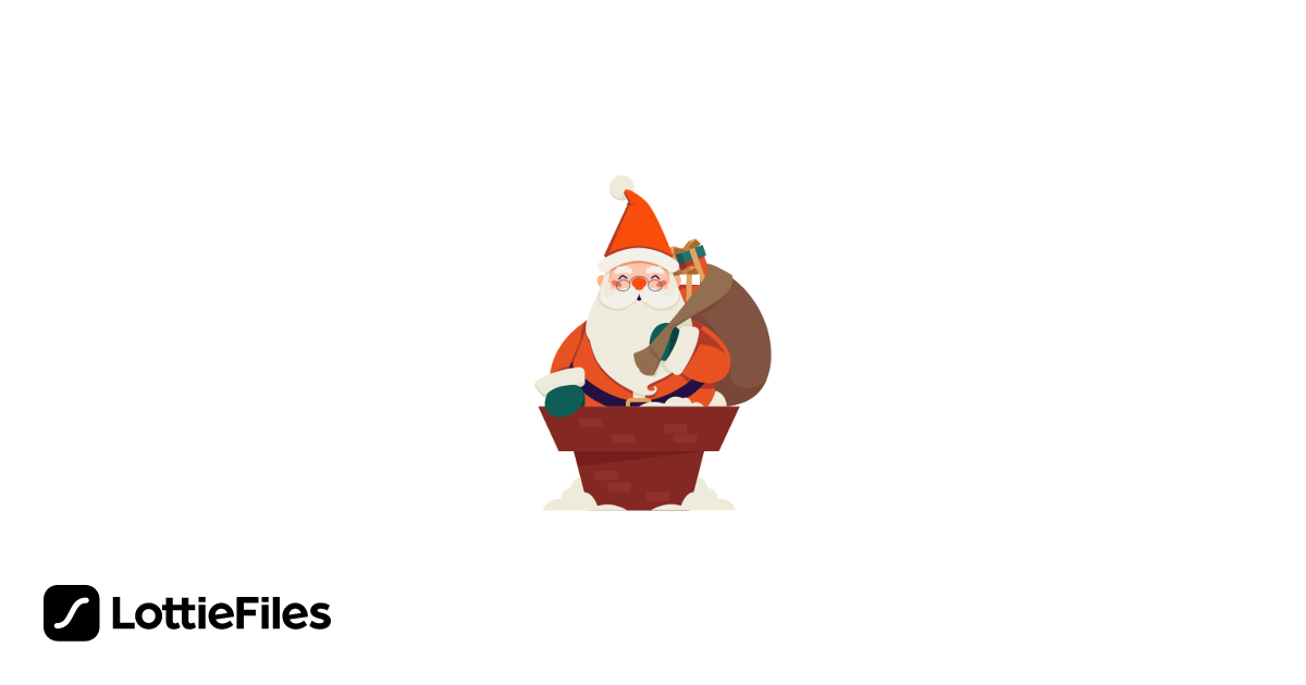 Free Santa Claus sneaking from chimney! Animation by Malik | LottieFiles